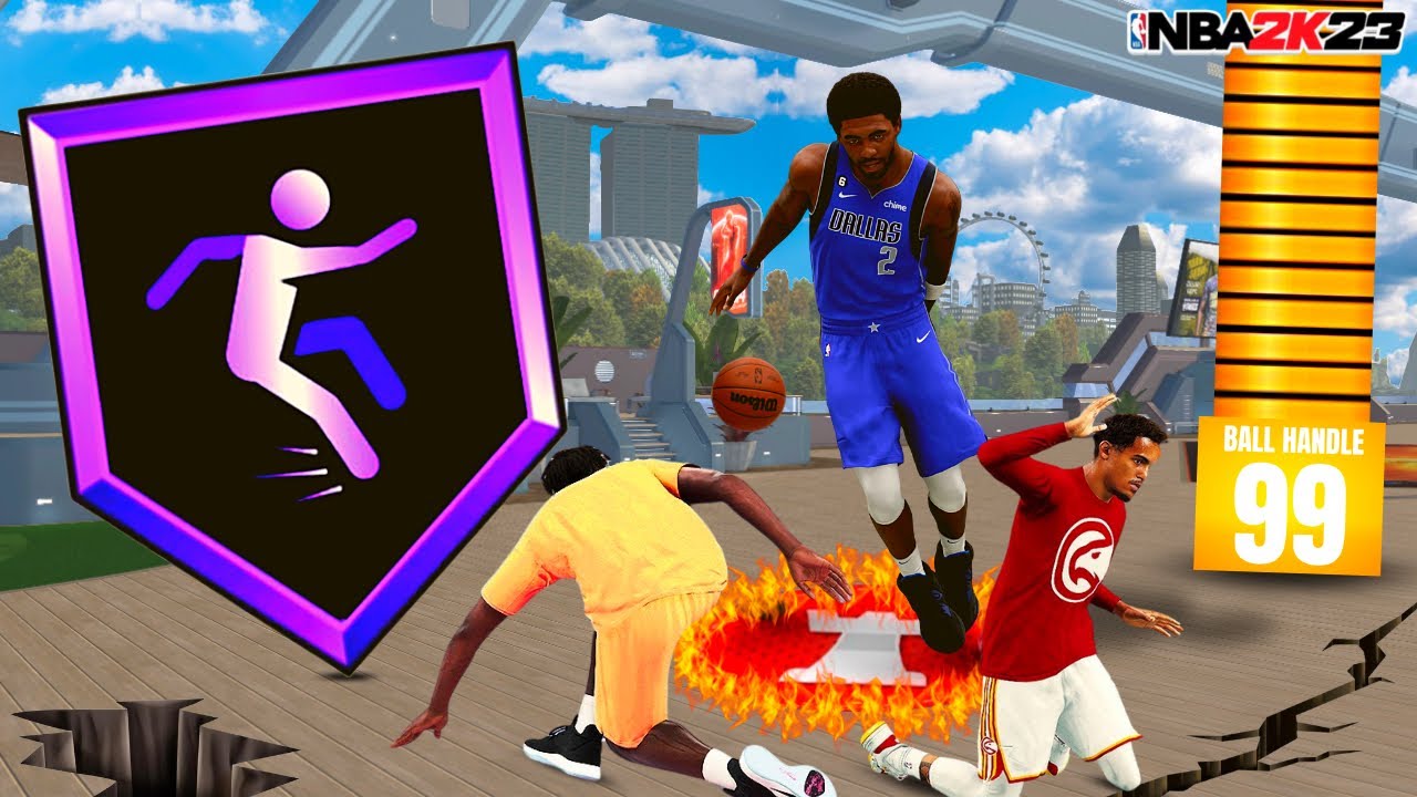 99 BALL HANDLE KYRIE IRVING BUILD + HOF ANKLE BREAKER BADGE (NBA2K23 ...