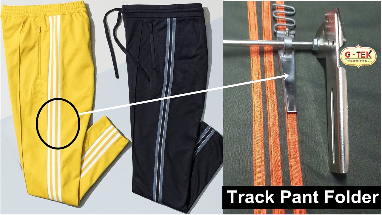 ट्रेक पेन्ट पे तीन पट्टी लगाने का फोल्डर, Sewing Machine Folder ...