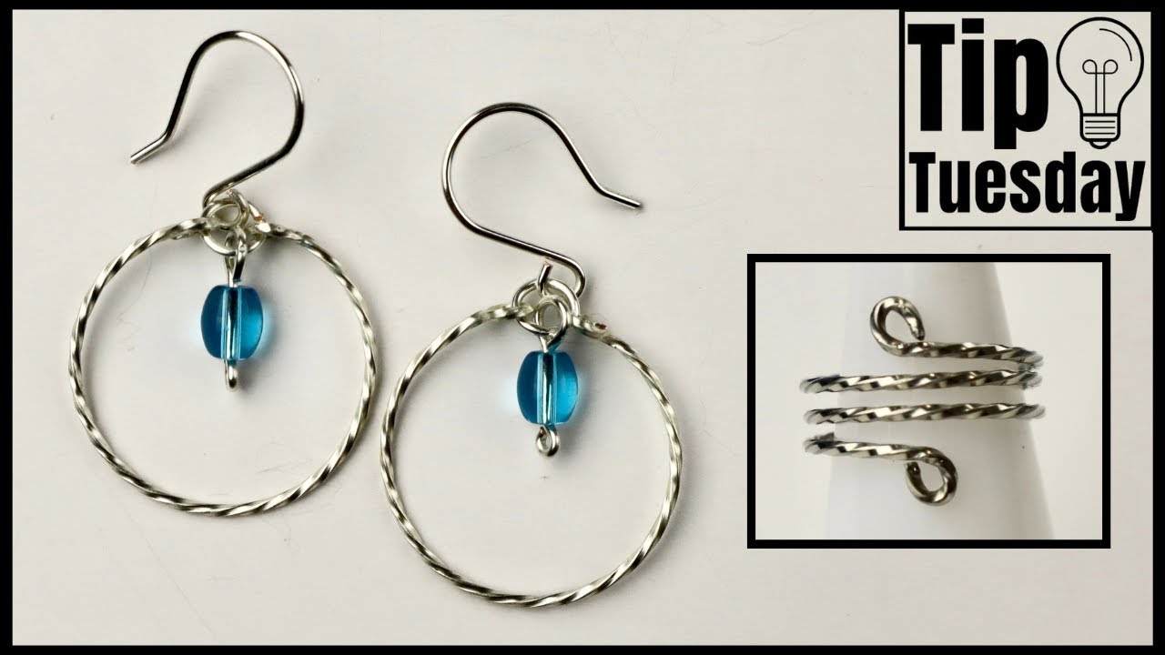 Twisted Square Wire Earrings and Rings Tutorial - YouTube