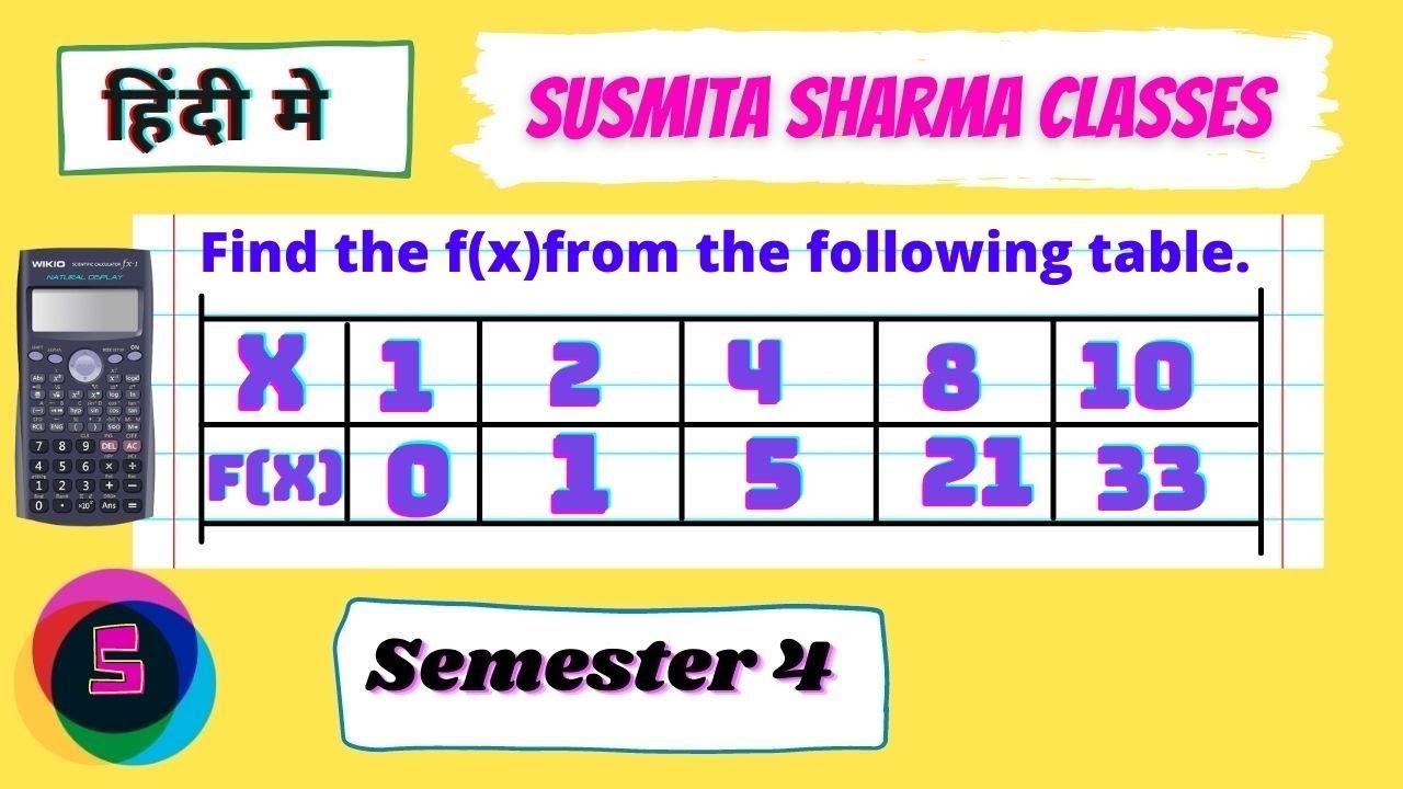 Newton's Divided Difference Formula || semester 4 L5 - YouTube