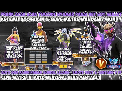 PRANK ACAK ACAK TIMCODE KETEMU DUO BUCIN & CEWE MATRE MANDANG SKIN LANGSUNG GW ULTI PAKAI S1 48JT 🥶