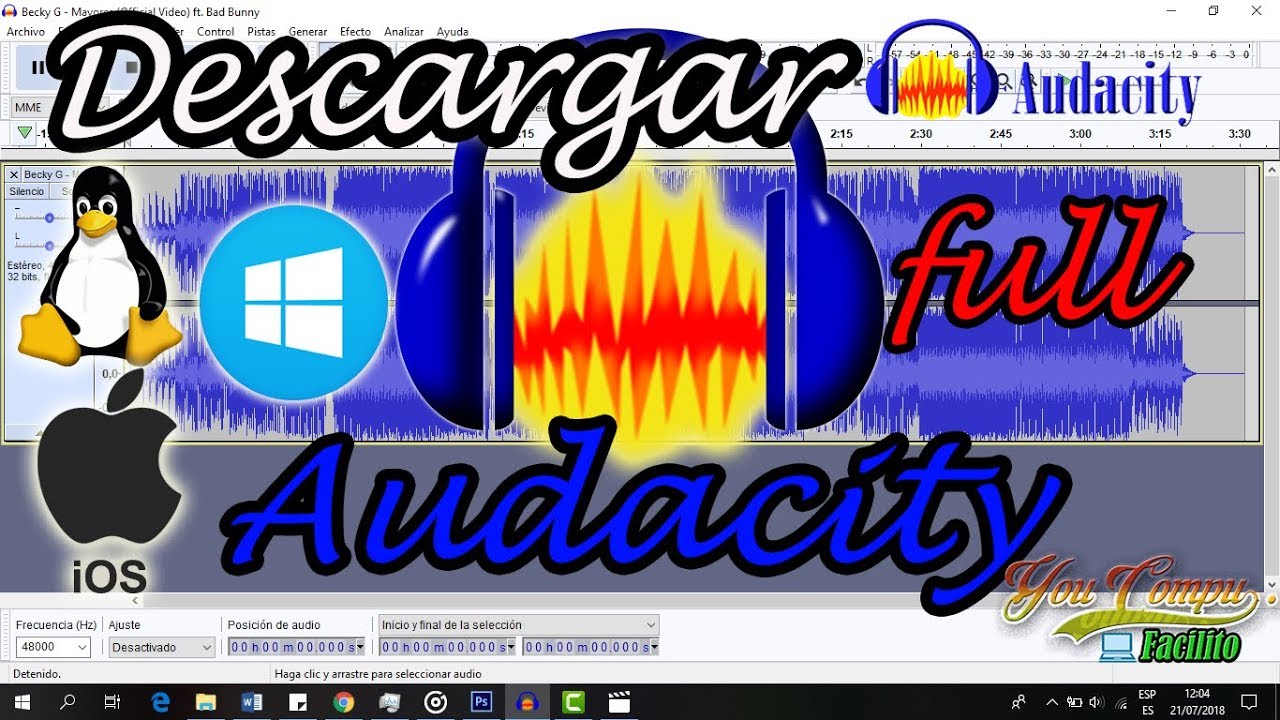 DESCARGAR Audacity en Español | WINDOWS-MAC-LINUX | 32 y 64 bits - YouTube
