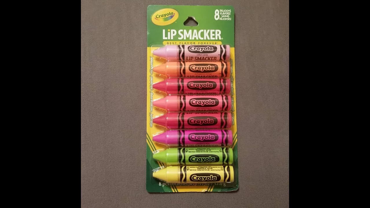 Lip Smacker Crayola Lip Balm Set Review - YouTube