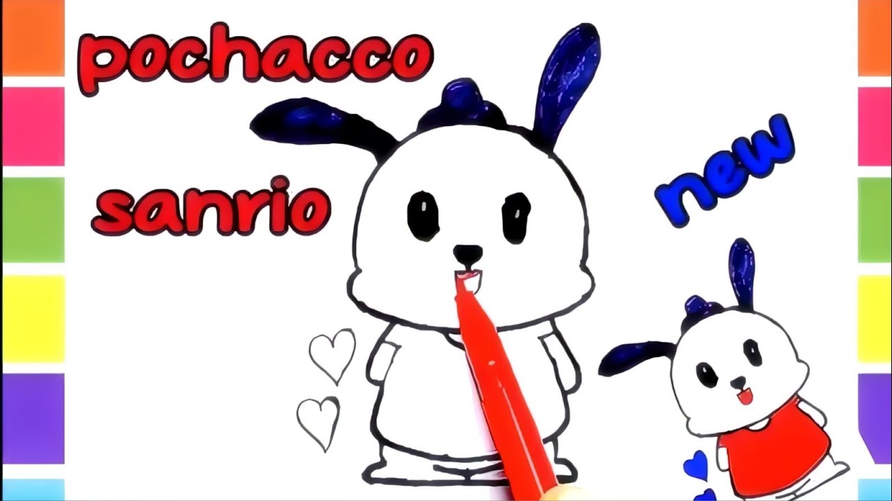 Drawing Pochacco | Sanrio Character Tutorial - YouTube