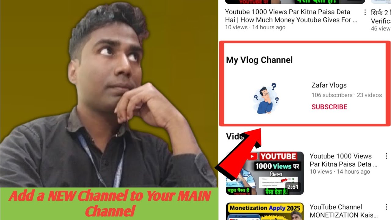 Add a NEW Channel to Your MAIN Channel Now | Youtube new channel setup ...