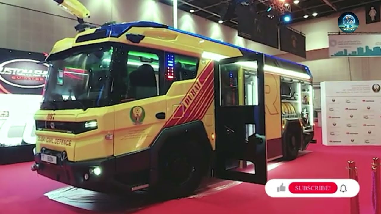 First Electric Fire Engine Launches Middle East's | UAE news - YouTube