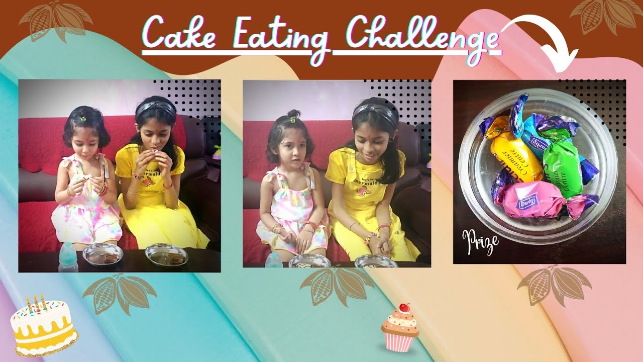 Cake Eating Challenge between sisters / কে জিতলো চ্যালেঞ্জে ?? 😍 / Food ...