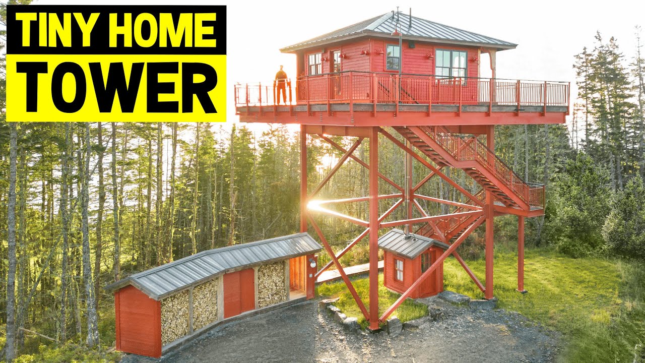 UNIQUE TINY HOME TOWER 30ft In The Air w/ Ocean Views! (Full Tour ...