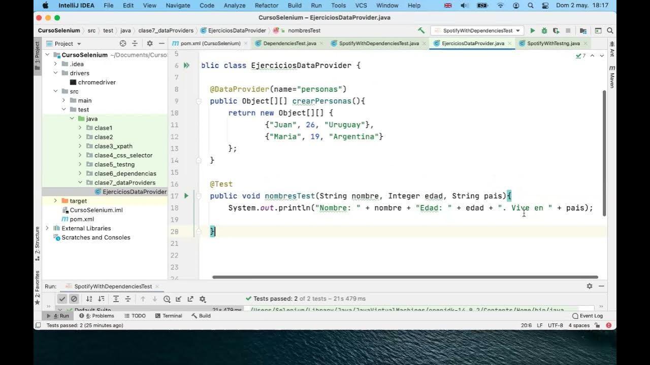 Data Provider Selenium Java Youtube