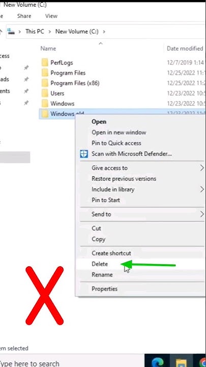 How to delete windows.old file from windows 10 - YouTube