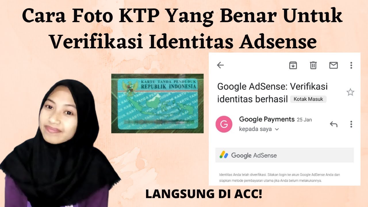 Cara Foto KTP Untuk Verifikasi Identitas Google Adsense Yang Benar ...