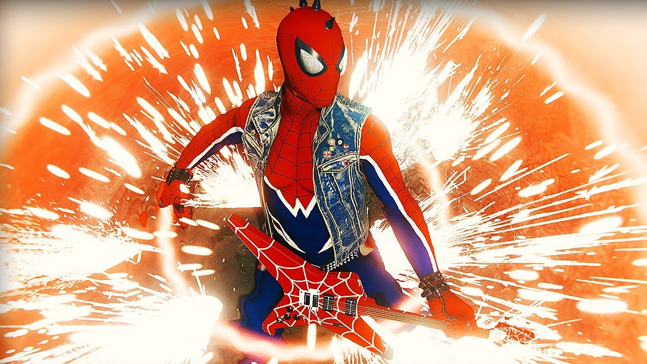SPIDER-MAN PS4 - SPIDER PUNK Suit Free Roam Gameplay - YouTube