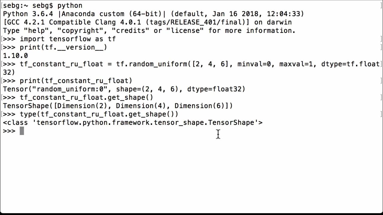 Print TensorFlow Tensor Shape - TensorFlow Tutorial - YouTube