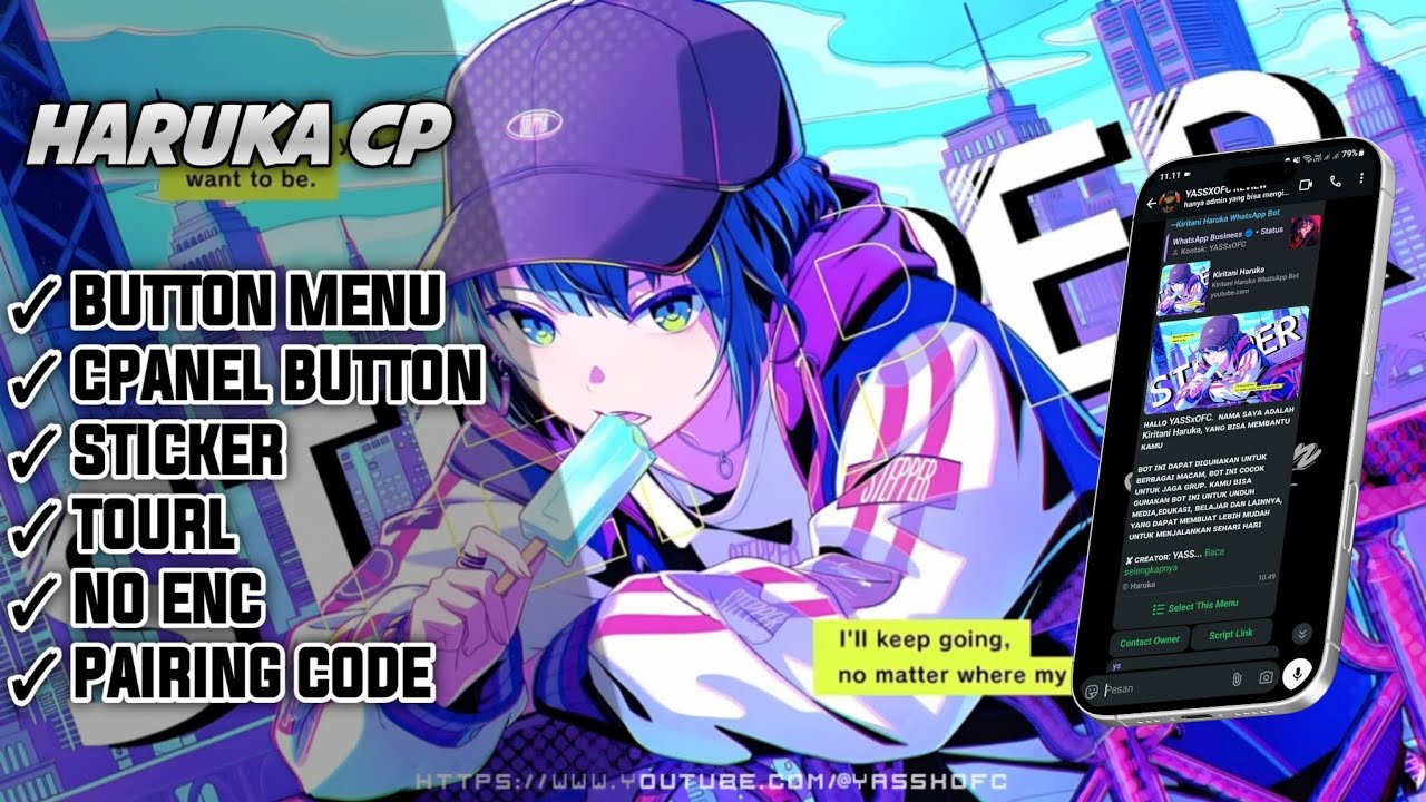 New Sc Bot Wa Pairing Code No Enc Button Menu Cpanel Button Haruka Cpanel Youtube