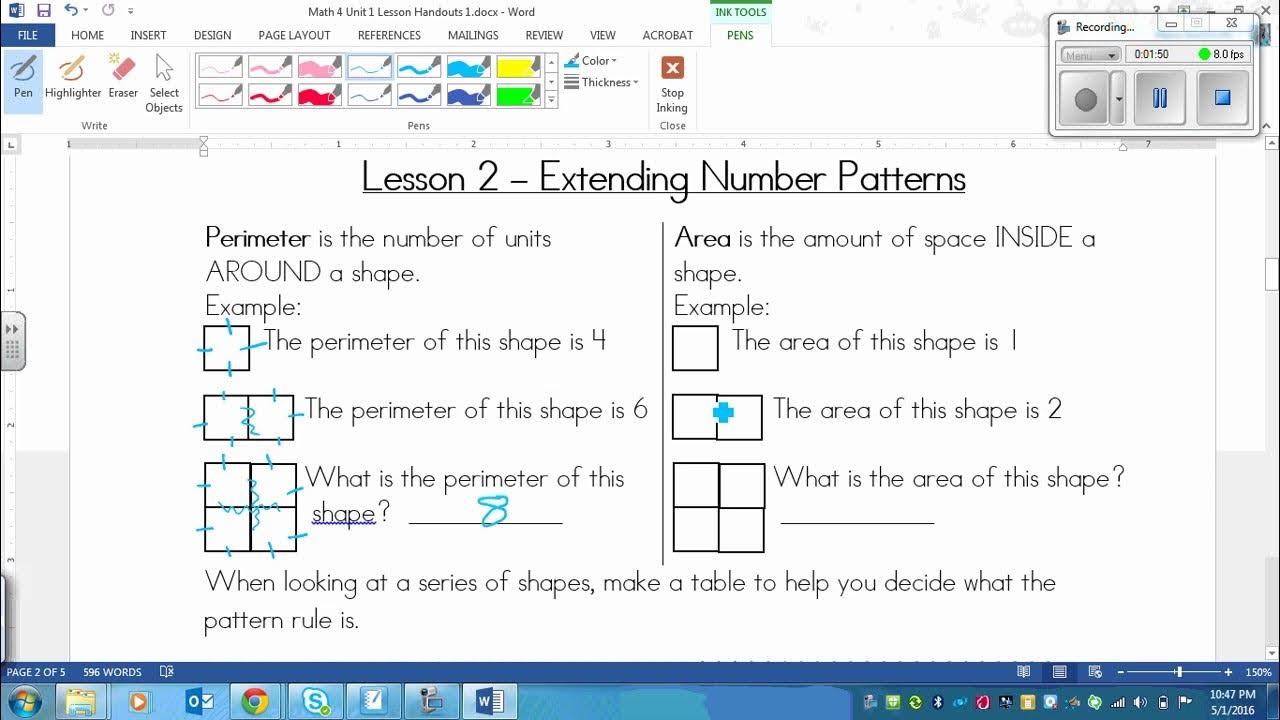 Grade 4 Math Lesson on Extending Number Patterns (1.2) - YouTube