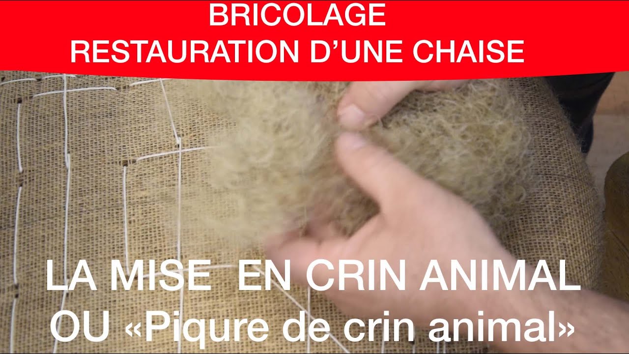Restauration d'une chaise 'Mise en crin animal" - YouTube