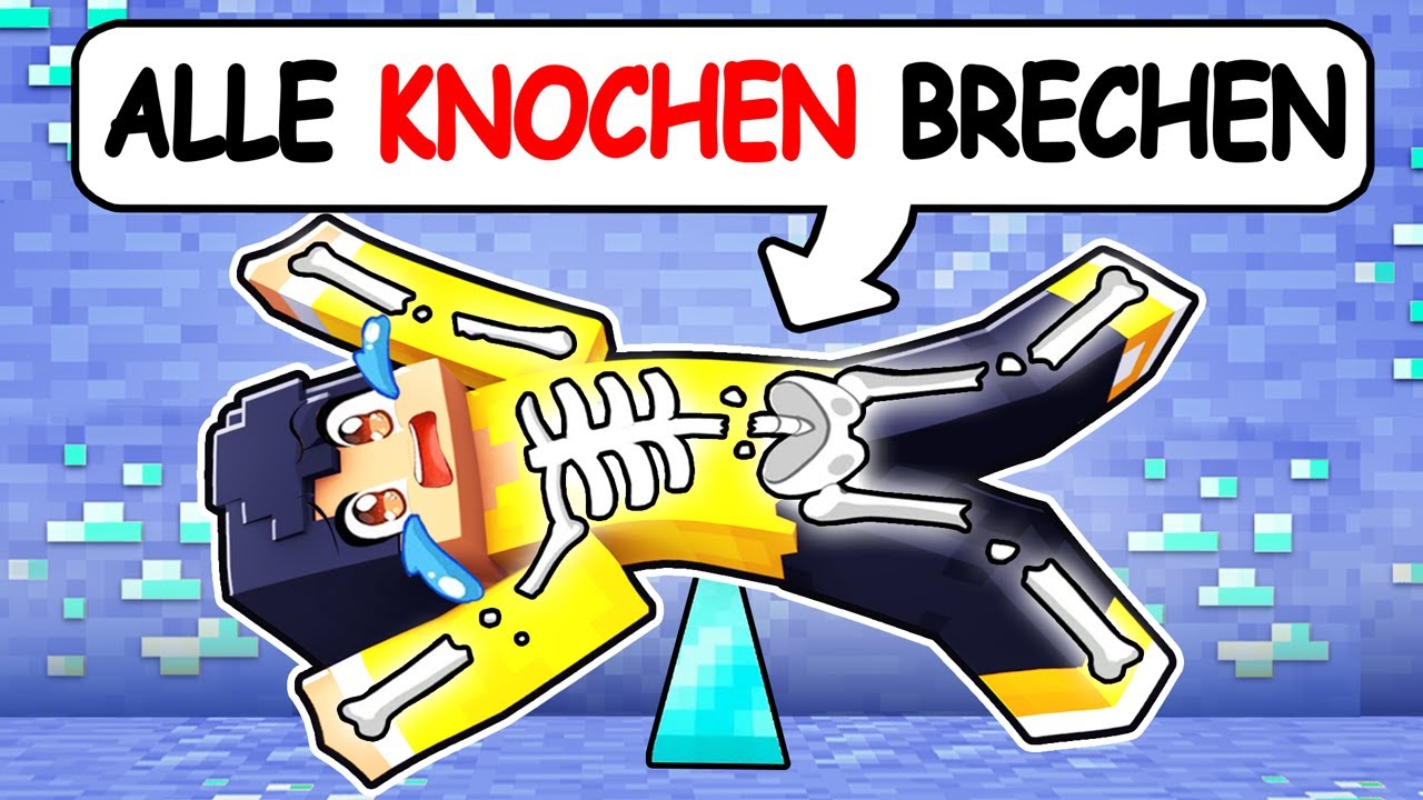 Ich BRECHE MIR ALLE KNOCHEN in Minecraft! (AUA) 😔 - YouTube