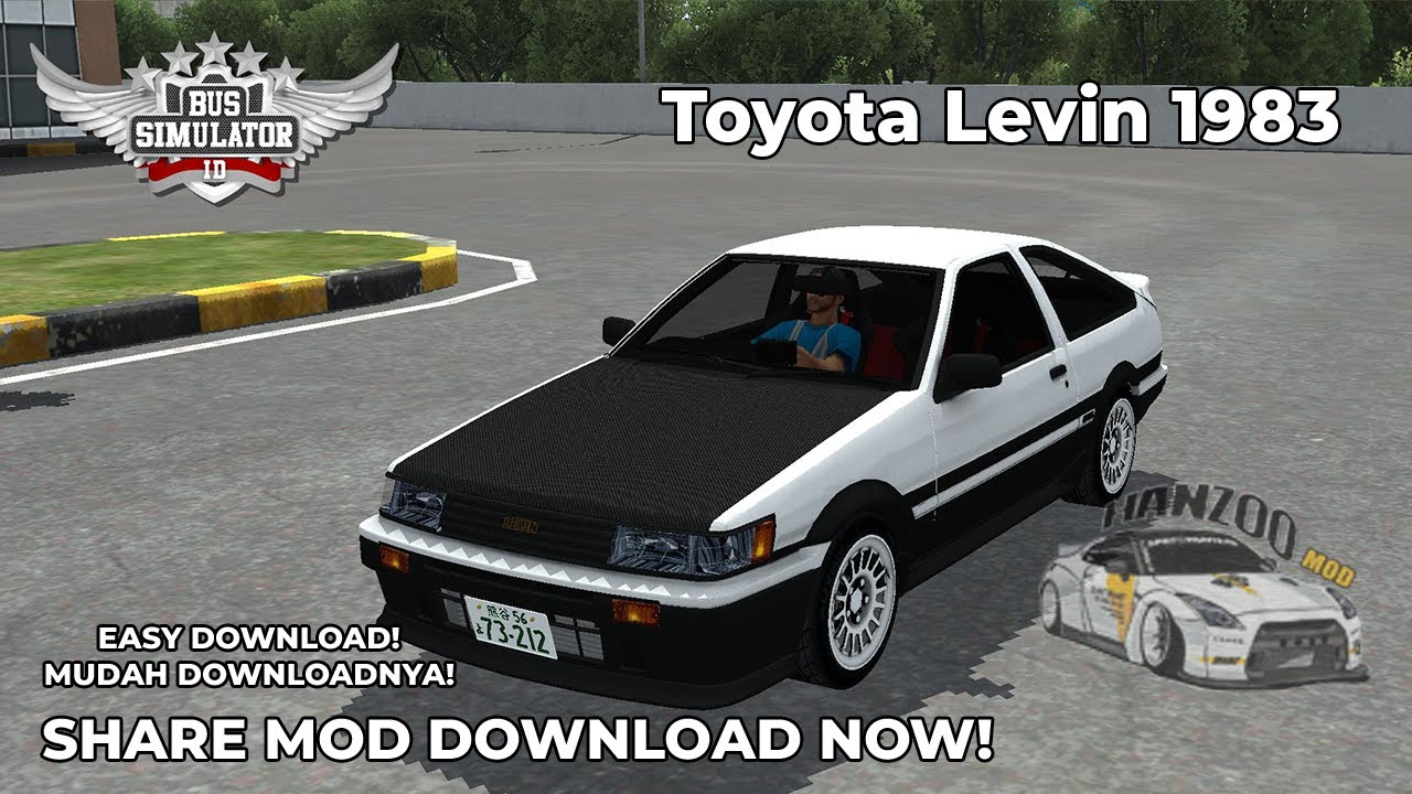 Share Mod Toyota Levin 1983 - BUSSID NEW PATCH || HANZOO MOD - YouTube