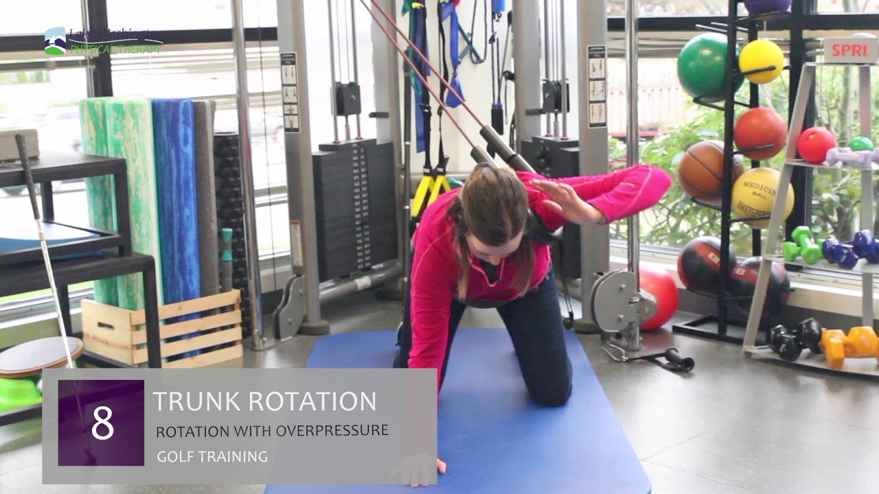 Golf Prep Trunk Rotation with Band - YouTube