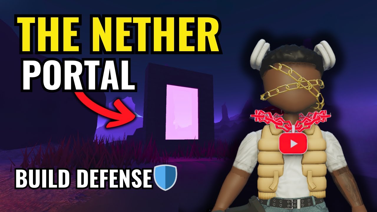 How to get the NETHER PORTAL in Build Defense Roblox! - YouTube