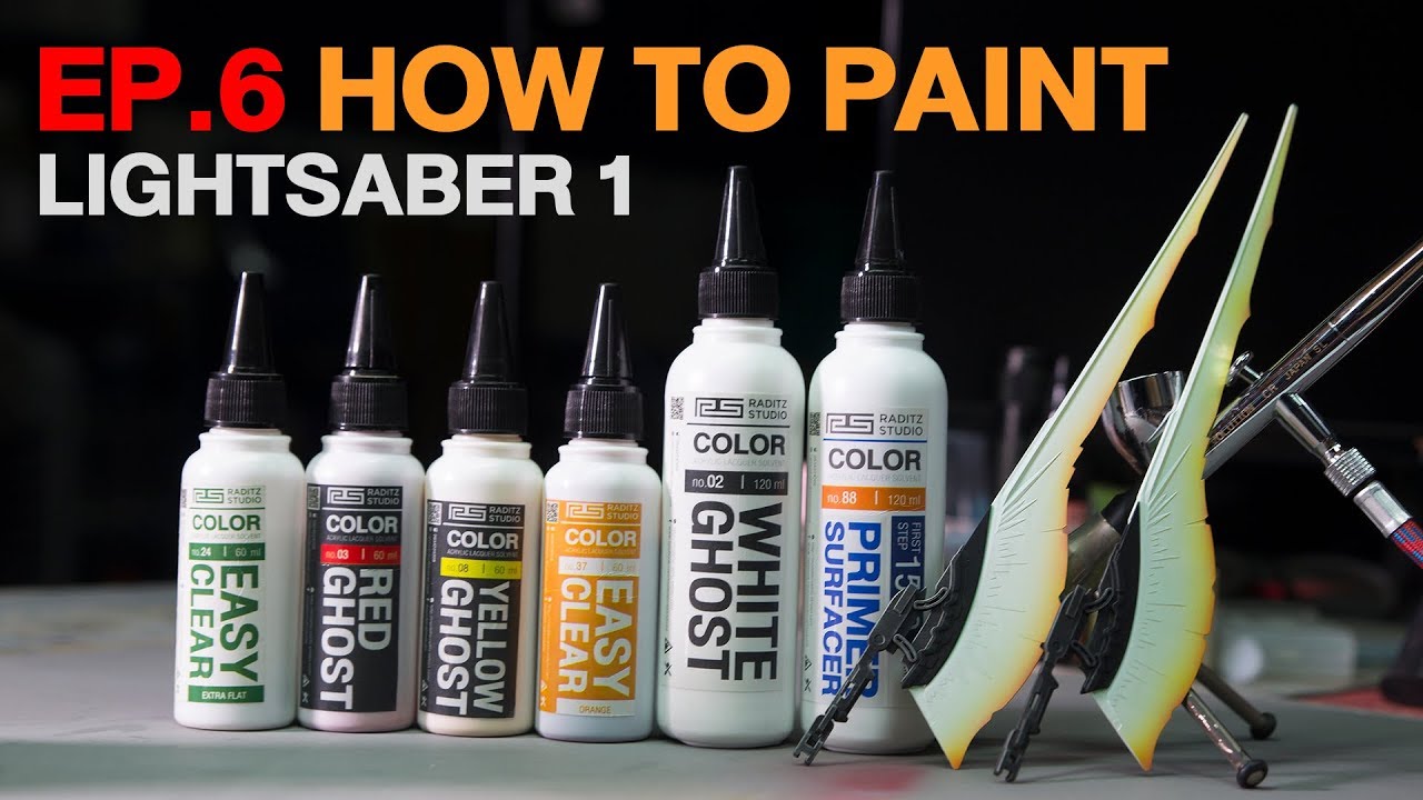 EP 6 How to paint Light Saber 1 - YouTube