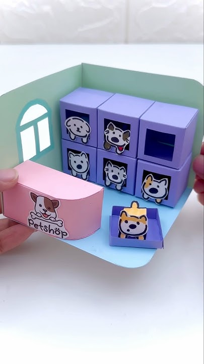 Cute DIY Pet Shop 🐶 Play Set (DIY Paper Craft) #shorts #art #craft # ...