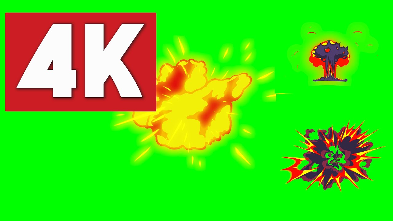 cartoon explosion pack Green Screen after effects Premiere pro Chroma ...