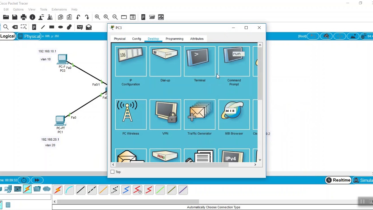 vlan and trunk configuration Cisco packet tracer - YouTube