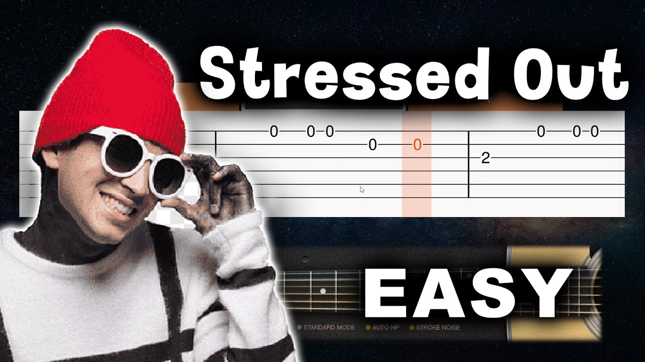 Twenty One Pilots - Stressed Out - EASY Guitar tutorial (TABS AND ...