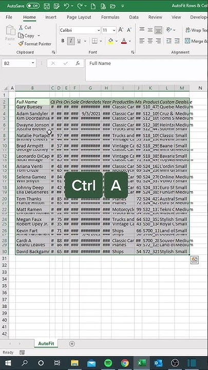AutoFit Cells || Excel Cheatsheets #shorts - YouTube
