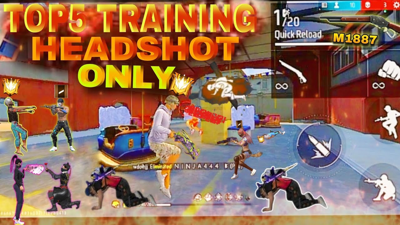 free fire💥💥 training headshot| 🎮🎮how to free fire headshot training# ...