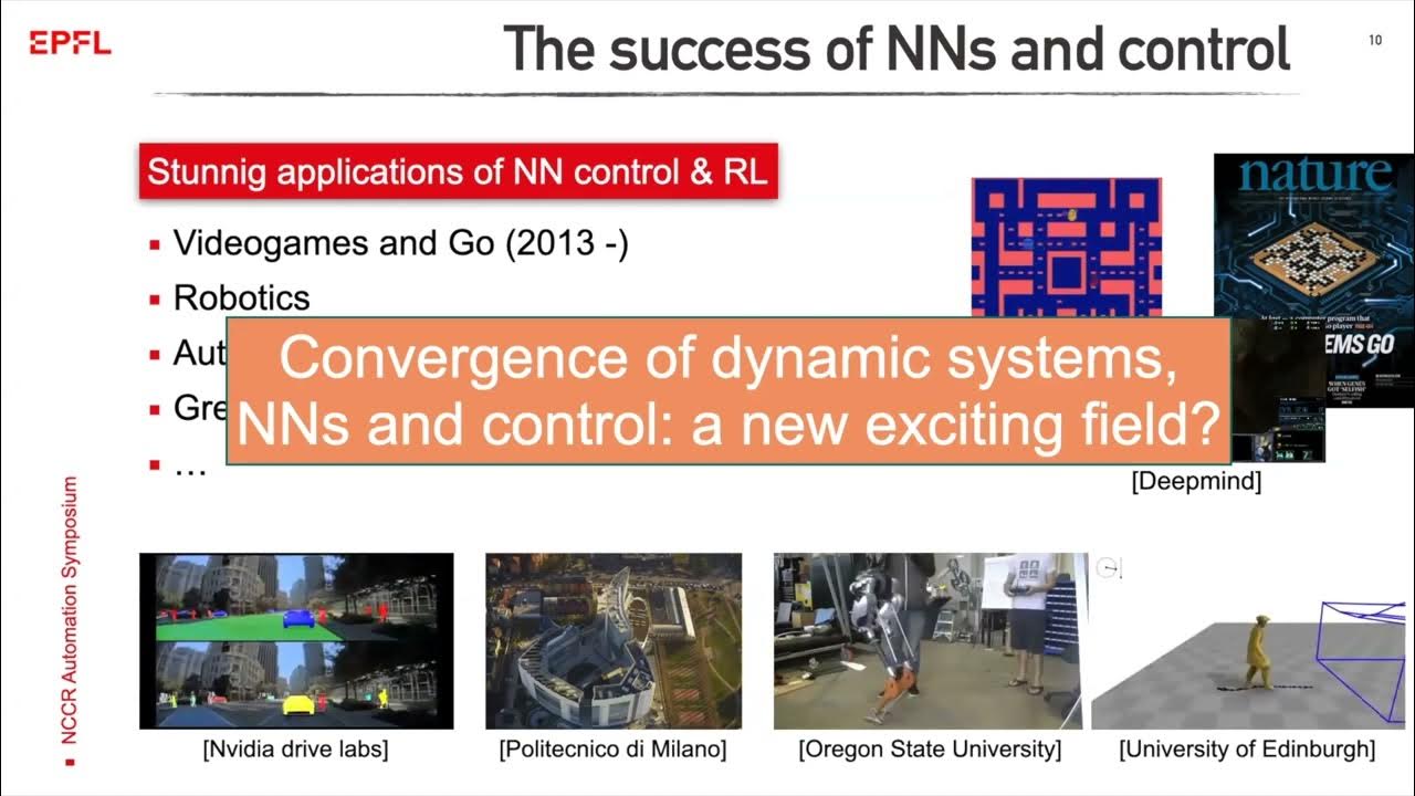 The interplay of dynamical systems, neural networks and control by ...