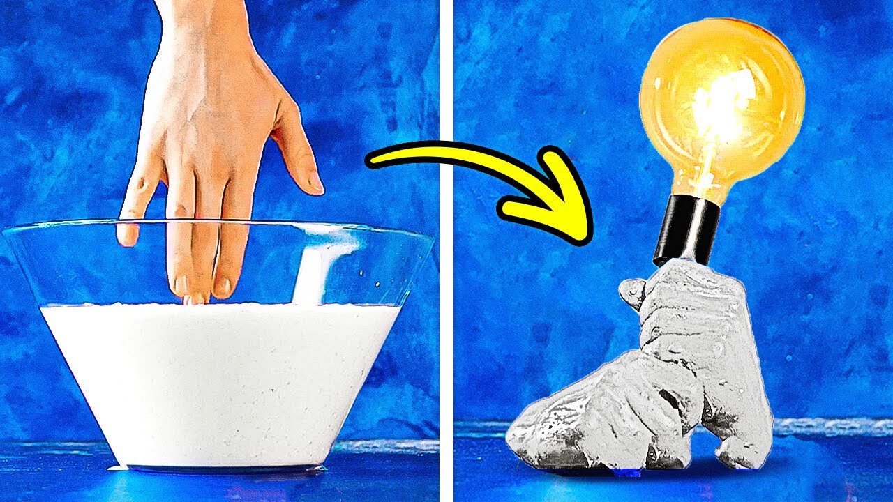 Home Decor Tutorials: DIY Cement And Gypsum Crafts - YouTube