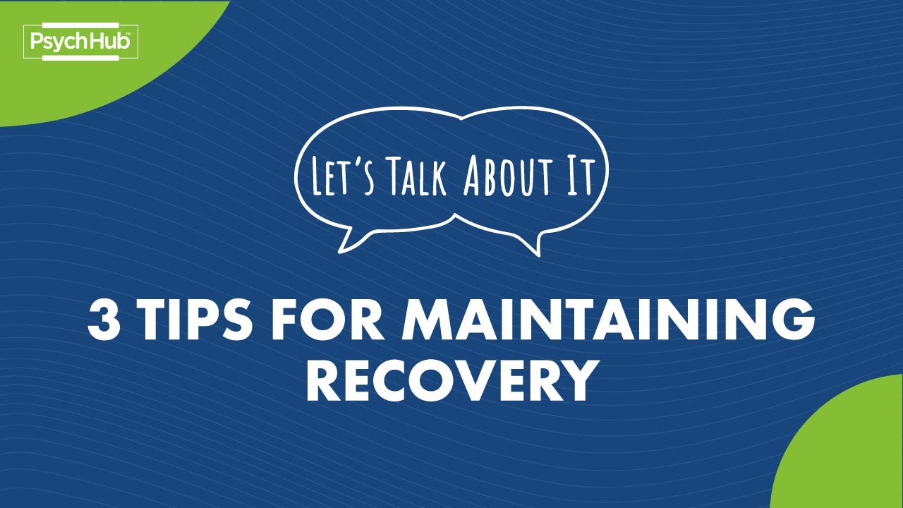 #LetsTalkAboutIt: 3 Tips for Maintaining Recovery - YouTube