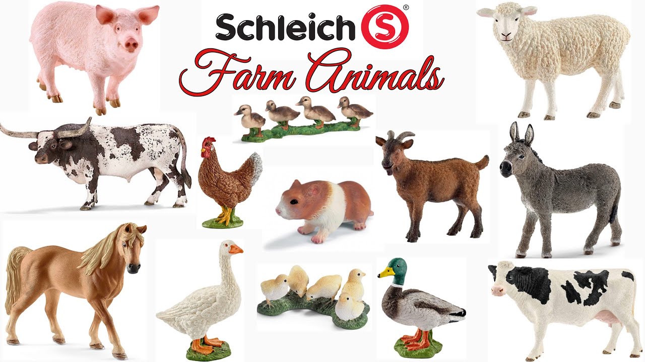 Schleich Farm Animals| 35 Animals | My Schleich Farm Collection ...
