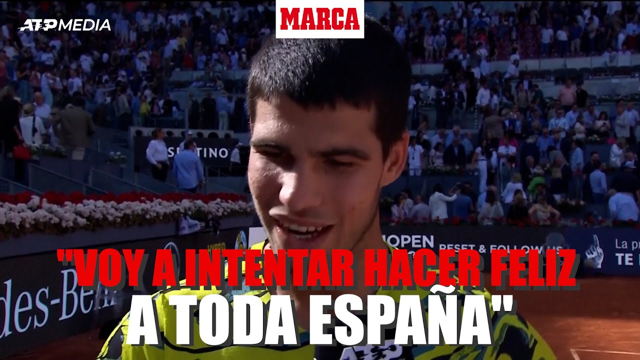 Alcaraz: "Voy a intentar hacer feliz a toda España" I MARCA - YouTube