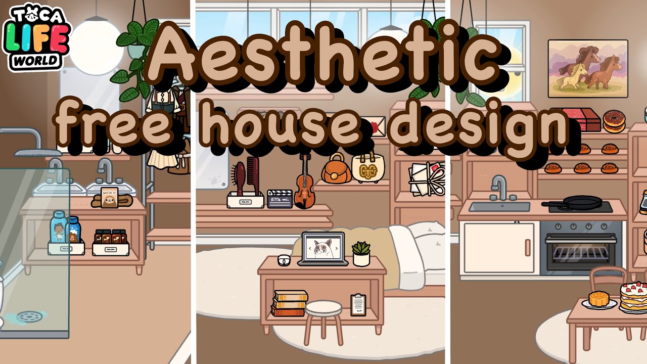 Free House Design Aesthetic🤎 | Toca Life World | Toca Boca - YouTube