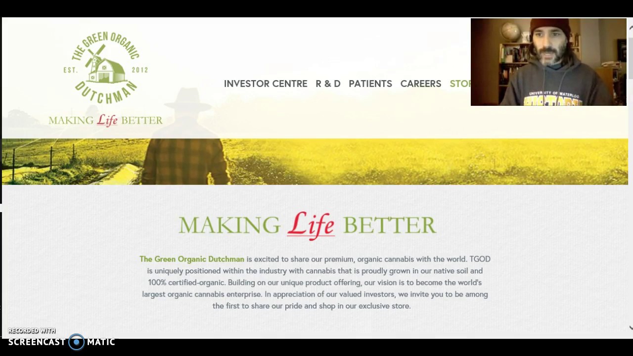 Stock Crash? Pick of the Week: Green Organic Dutchman (TGOD) - YouTube