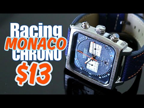$13 Monaco Racing Chronograph Homage by Megir 2182 | Full Review - YouTube
