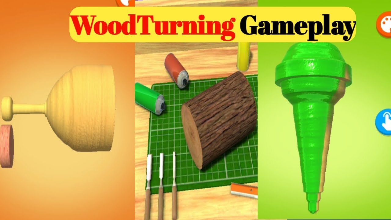woodTurning gameplay | Woodcutting Gameplay - YouTube