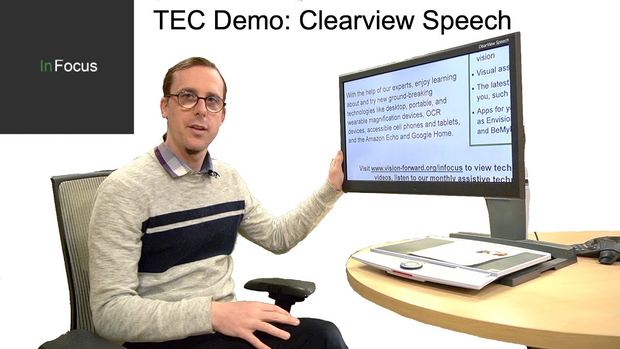 Optelec Clearview Speech Electronic Magnifier with OCR Demonstration ...