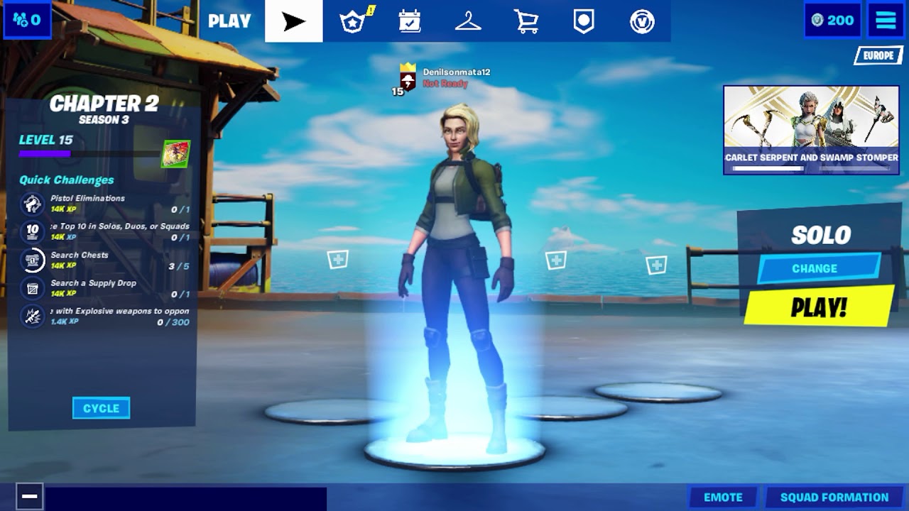 Solo in fortnite - YouTube