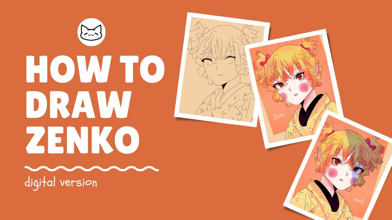 Let's Drawing Zenko Digital Version | Kimetsu no yaiba drawing - YouTube