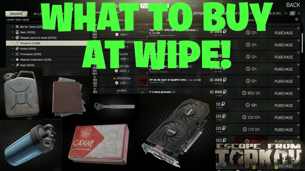 Escape From Tarkov - Items You NEED To Buy At The Beginning Of A WIPE ...