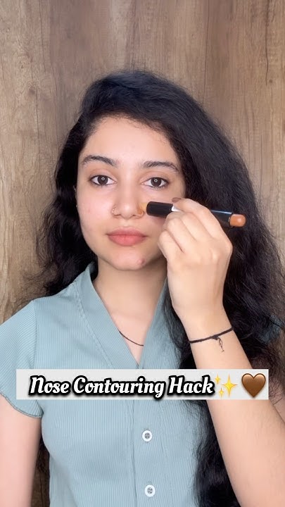 Trying viral Nose Contouring Hack🤎 #shortsfeed #shorts #short #shortsvideo #shortsfeed# ...
