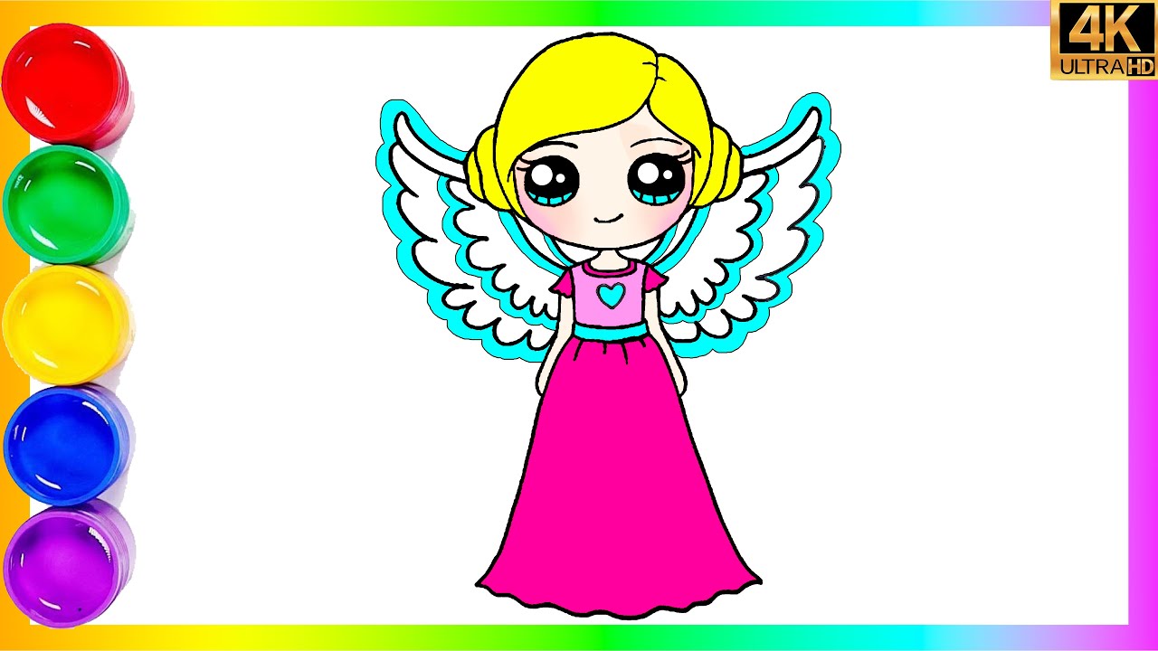 Dibujo de Ángel Fácil, Cómo Dibujar un Ángel Lindo Fácil para Niños ...