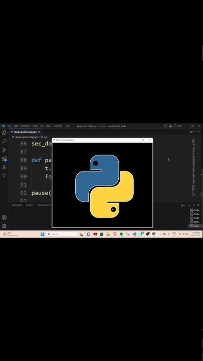 Draw python logo using python turtle|Make python logo using turtle|#python3 #turtle #short # ...