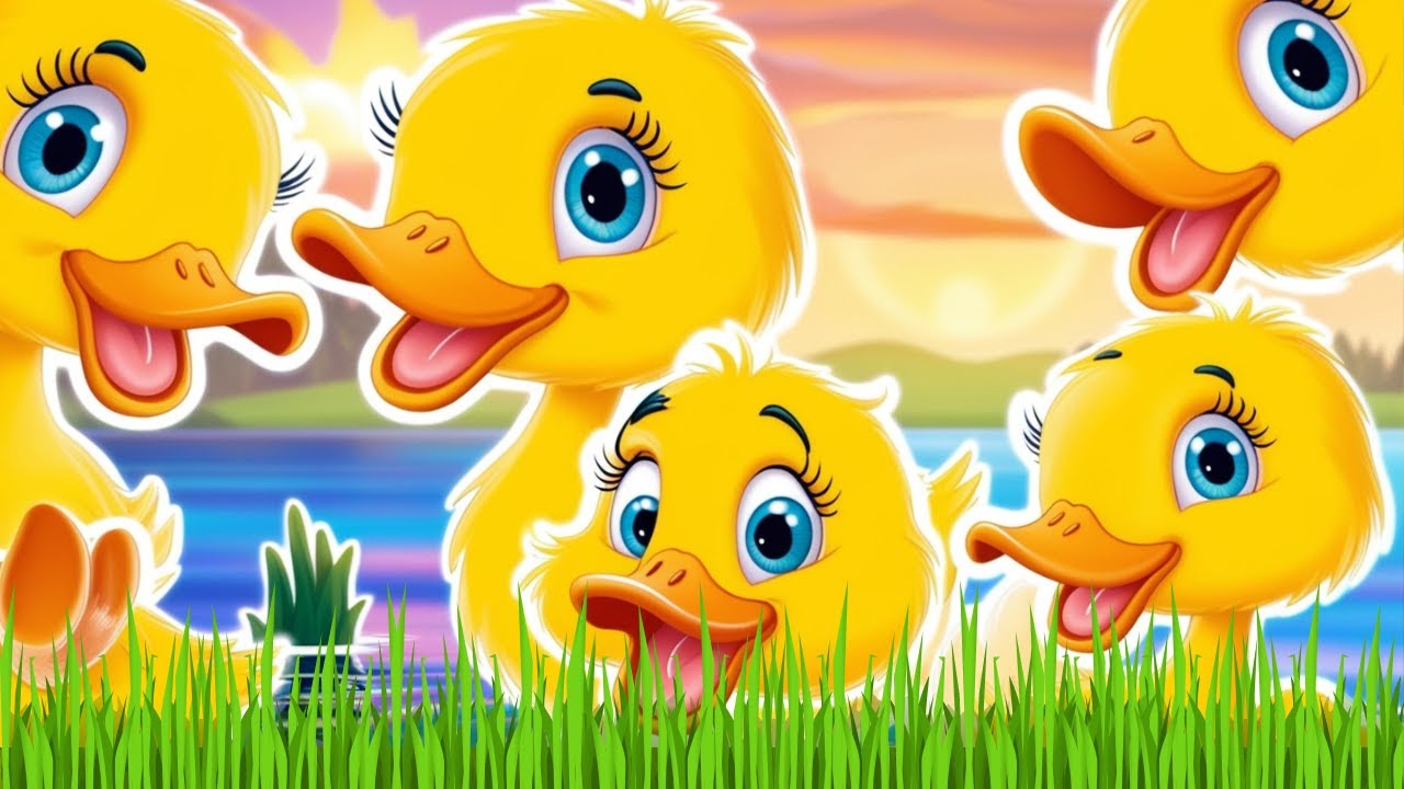 Five Little Yellow Duck Kids Nursery Rhymes ||Meemaa kids - YouTube