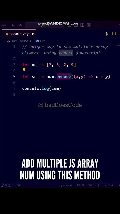 🥰🥰 Add Unlimited Numbers In An Array Using This Javascript Method Shorts Javascript