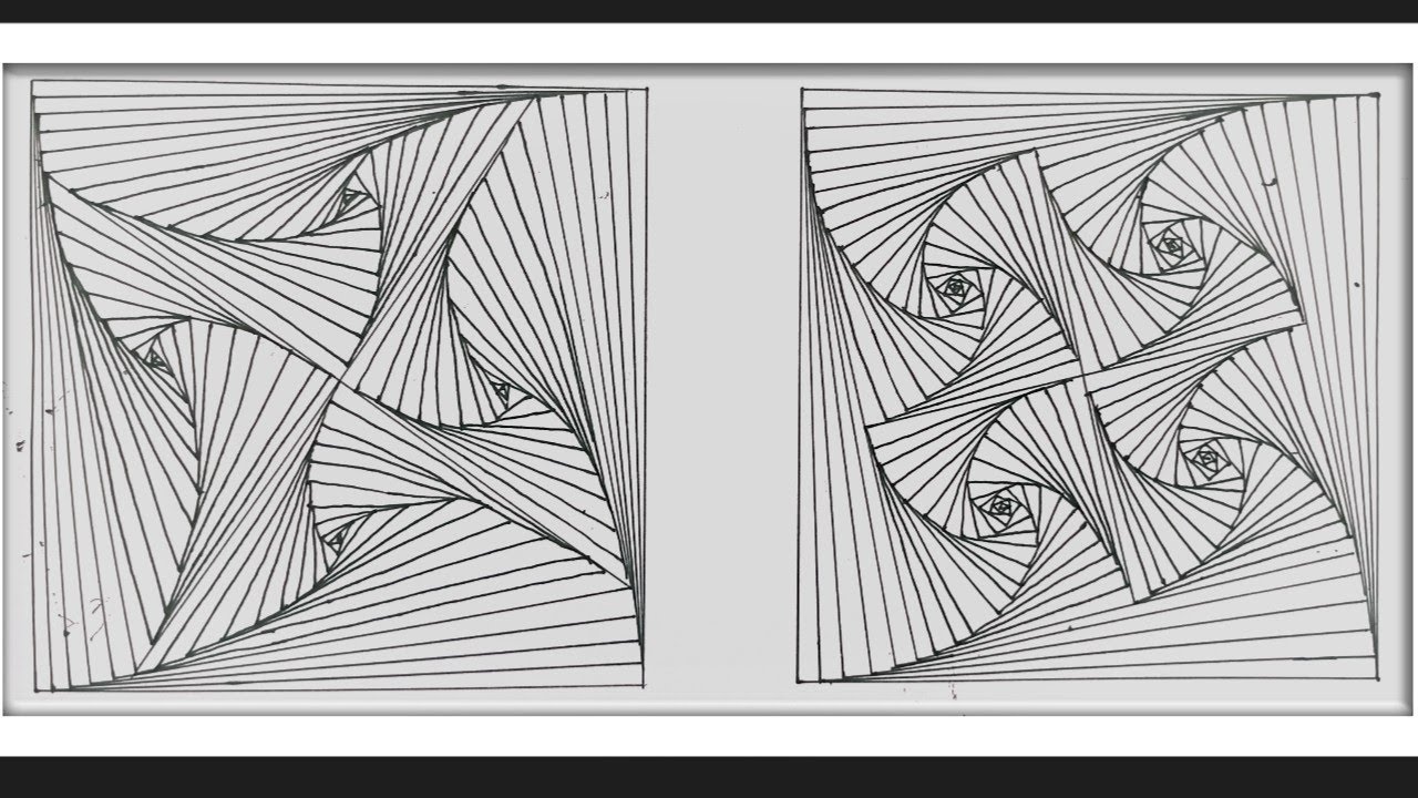 How to draw a Complex Zentangle Paradox / Zentangle Pattern for ...